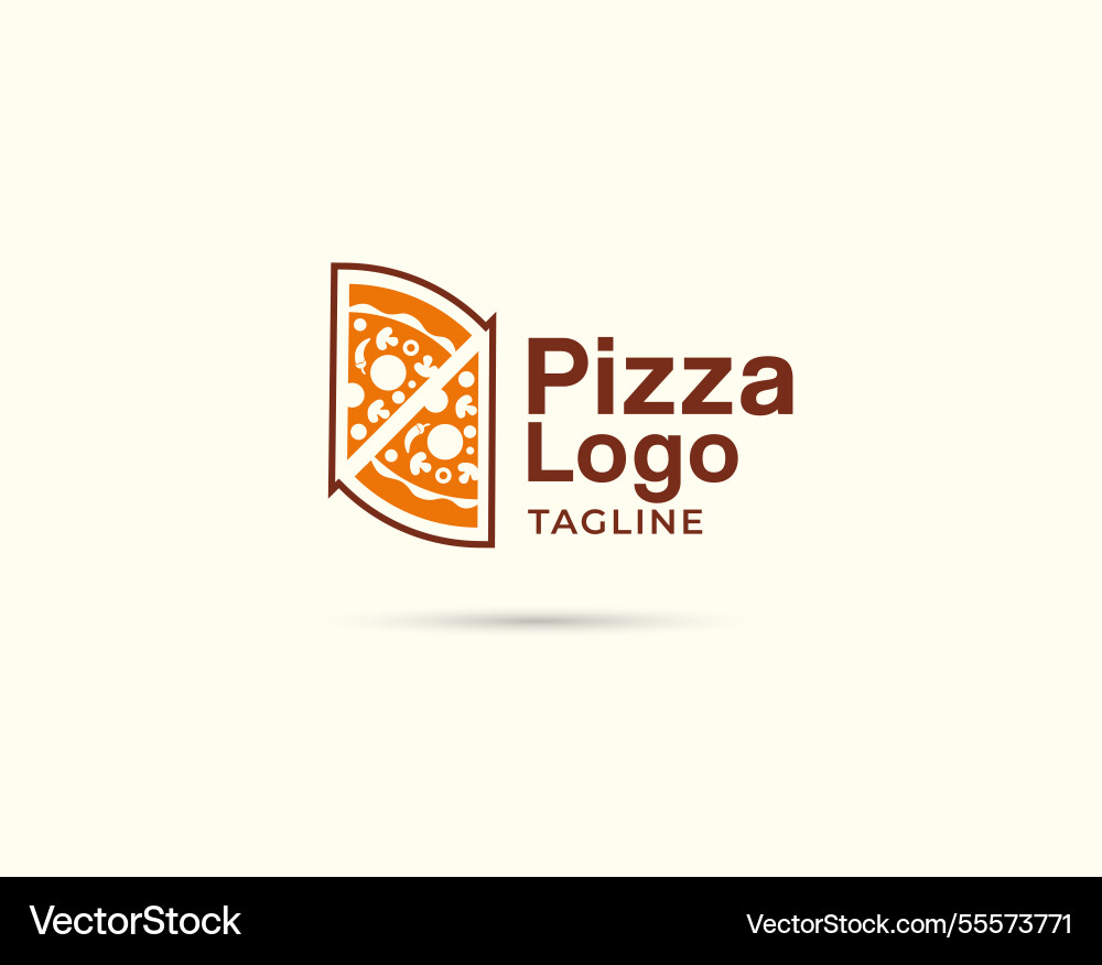 Pizza shop logo design Royalty Free Vector Image