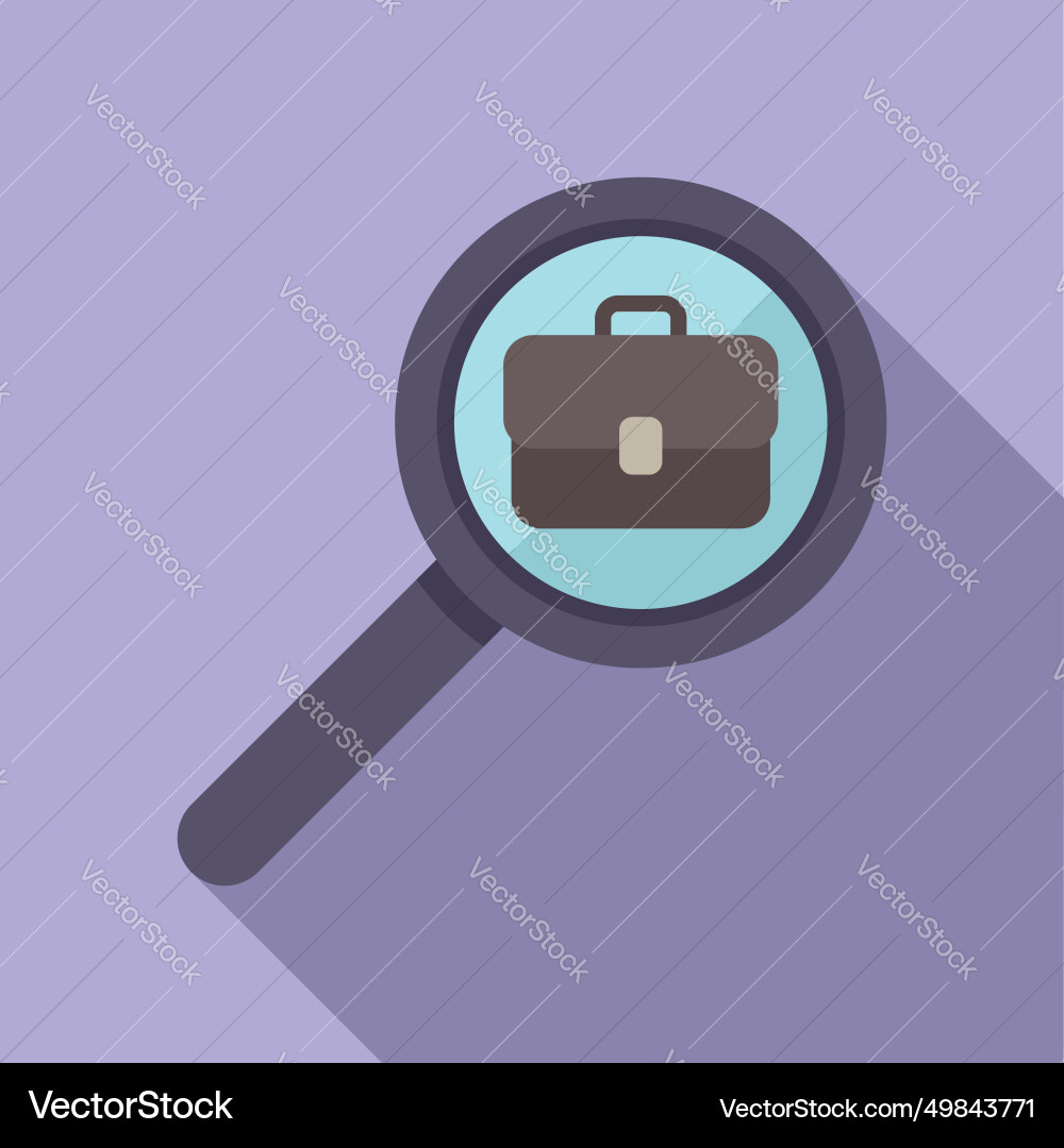 Search hunting boss icon flat discovery Royalty Free Vector