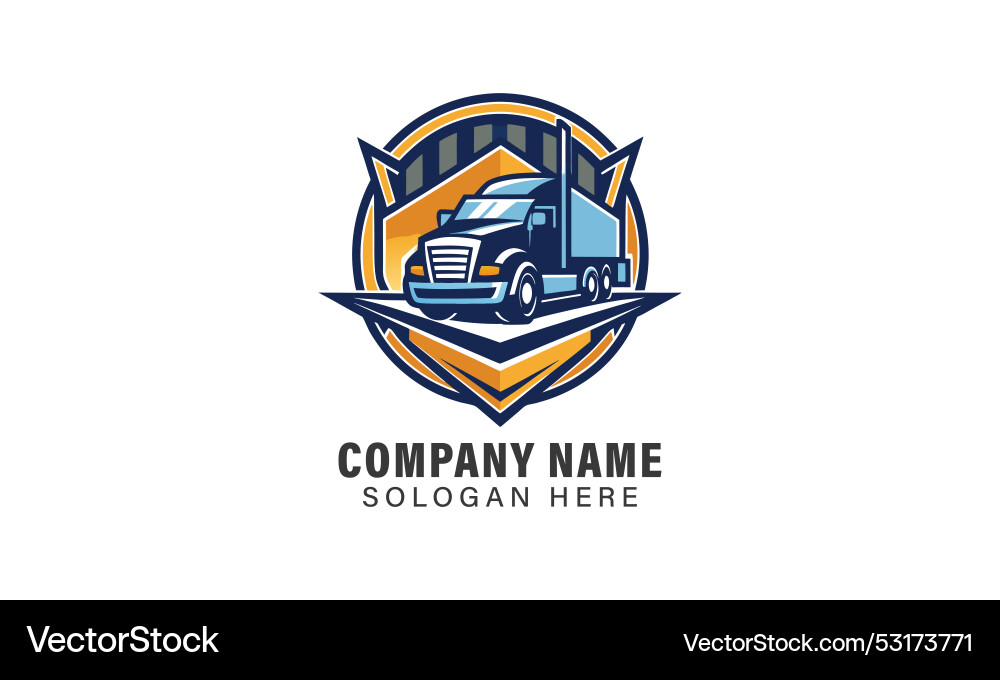 Transport logo design Royalty Free Vector Image