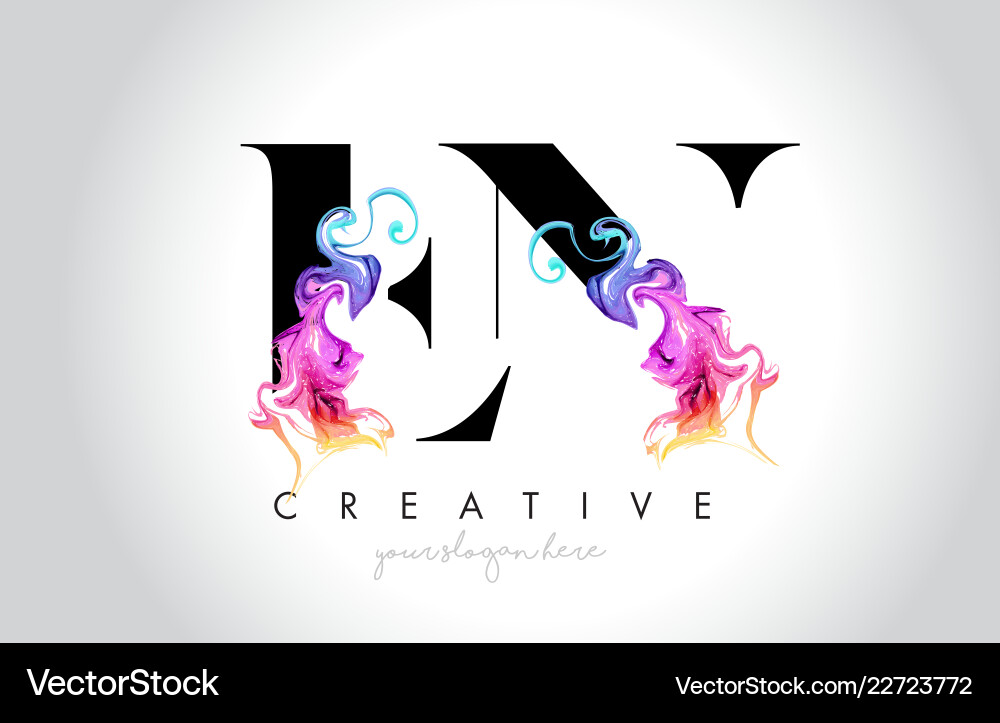 Colorful Smoke Letter Logo Royalty Free Vector Image