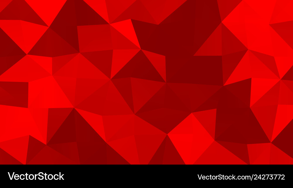Dark red low poly bg for banner Royalty Free Vector Image