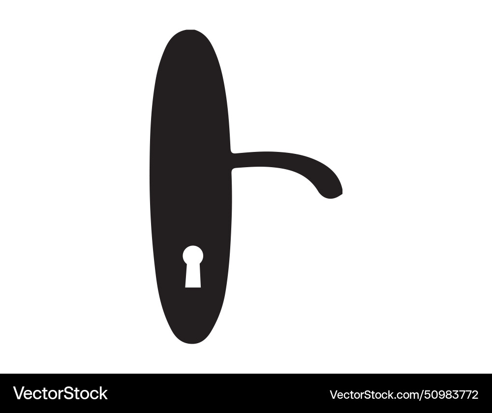 Door lock silhouette art Royalty Free Vector Image