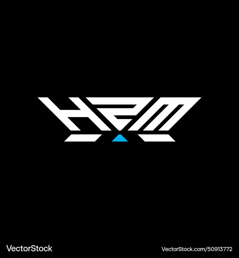 Hzm letter logo design simple and modern Vector Image