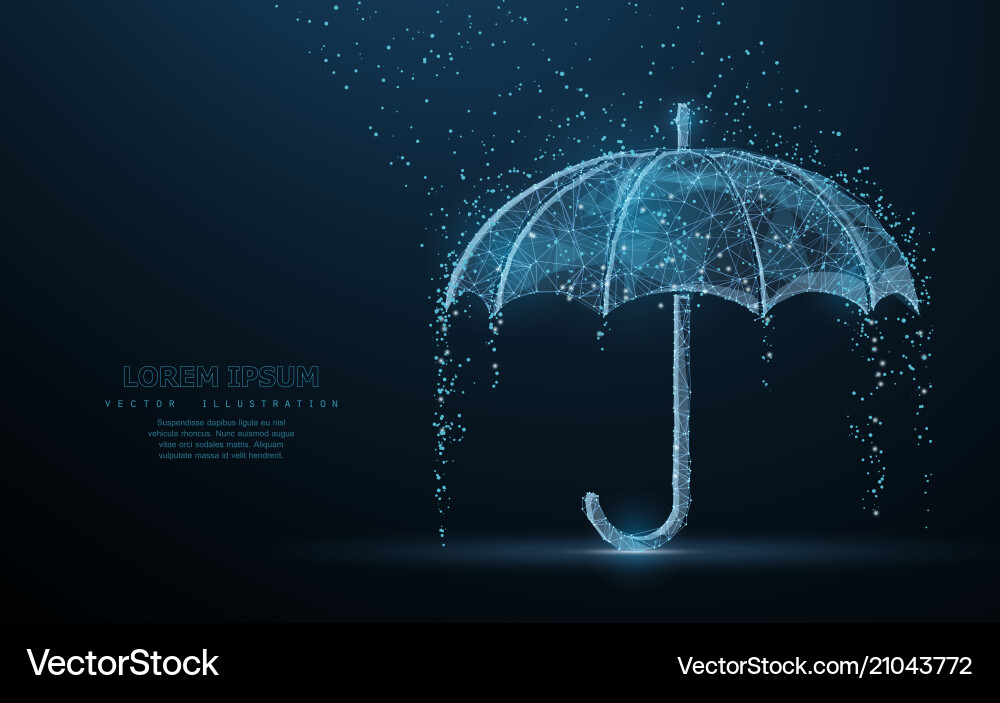 Rain Umbrella Protection Royalty Free Vector Image