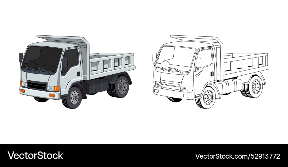 Small truck cartoon design Royalty Free Vector Image