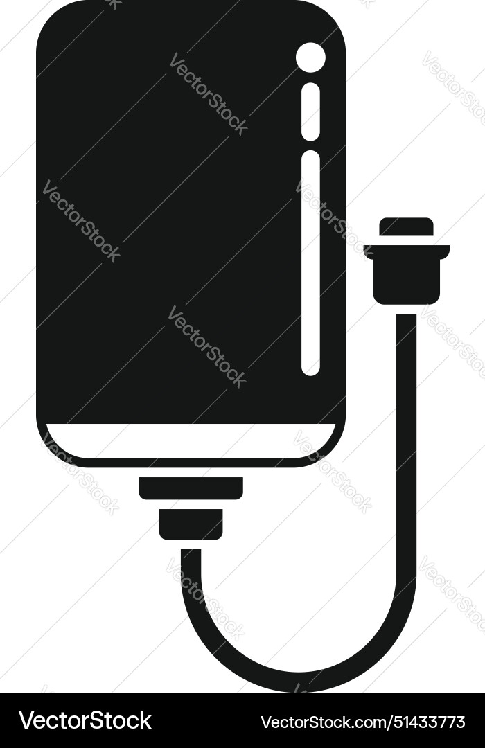 Black silhouette icon of an external hard Vector Image