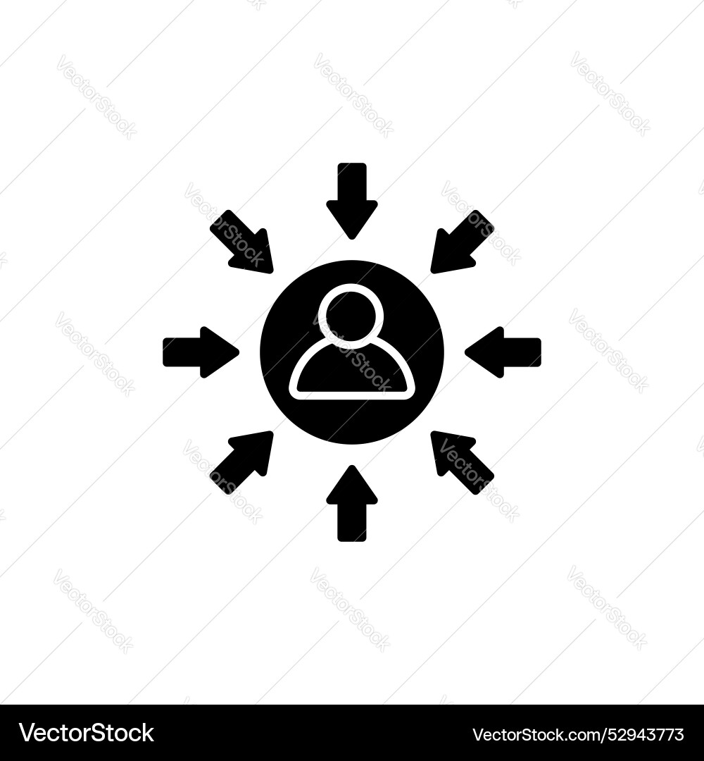 Centric consumer icon set client focus approach Vector Image