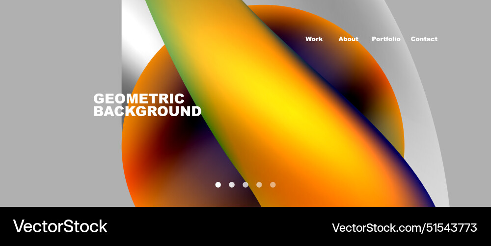 Dynamic flowing shapes concept design composition Vector Image