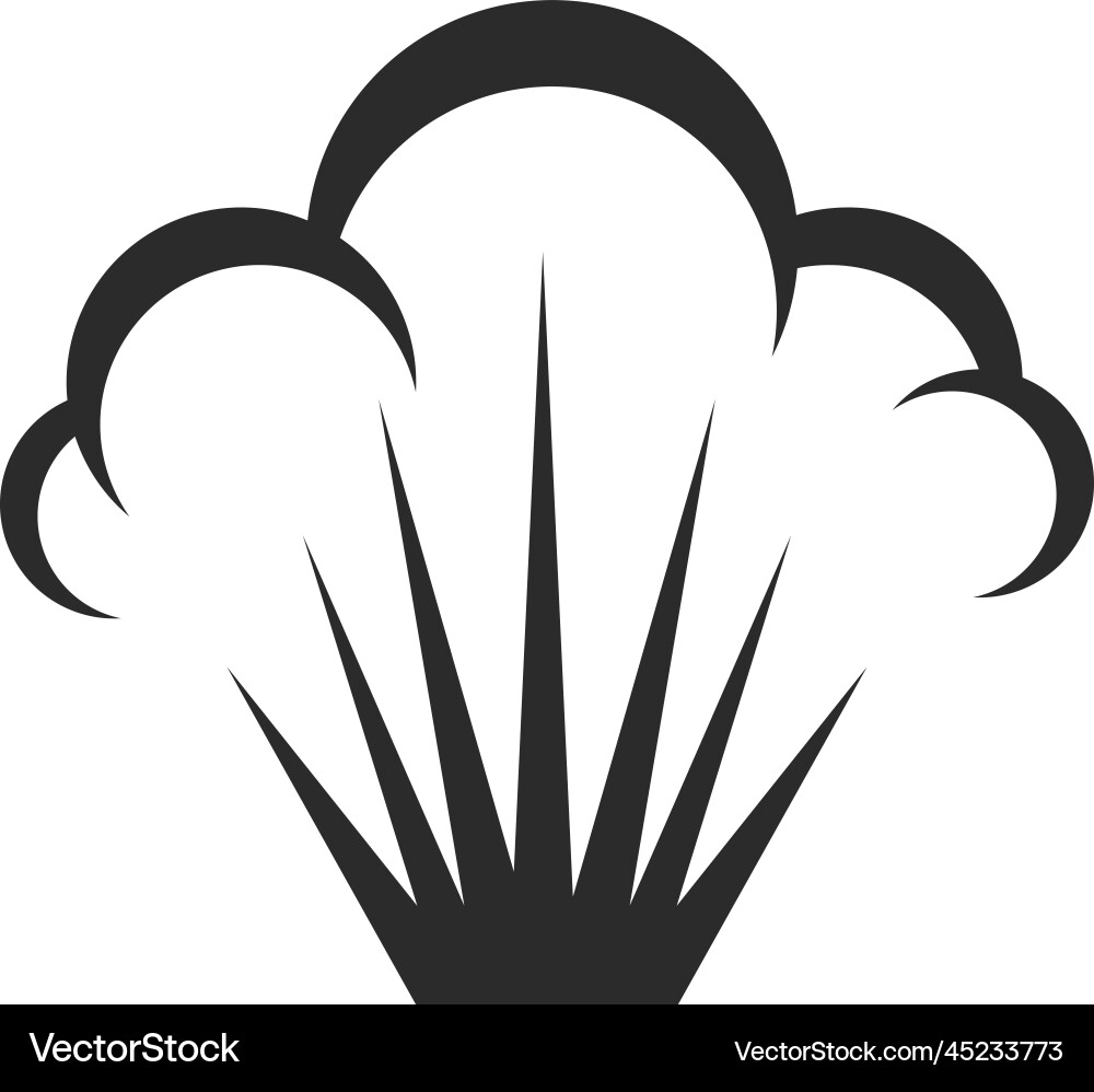 Explosion icon bomb blast symbol boom sign Vector Image