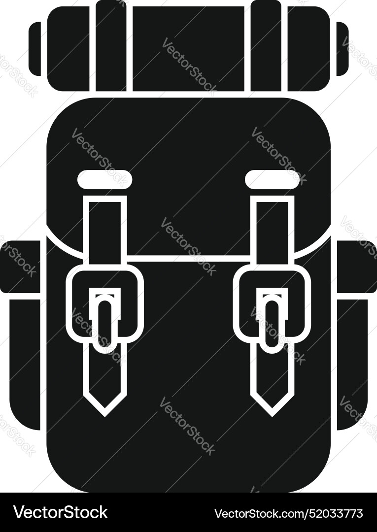 Hiking backpack icon showing camping and trekking Vector Image