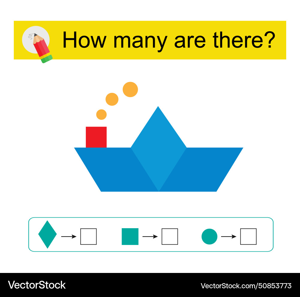 Math activity for kids number range up to 5 Vector Image