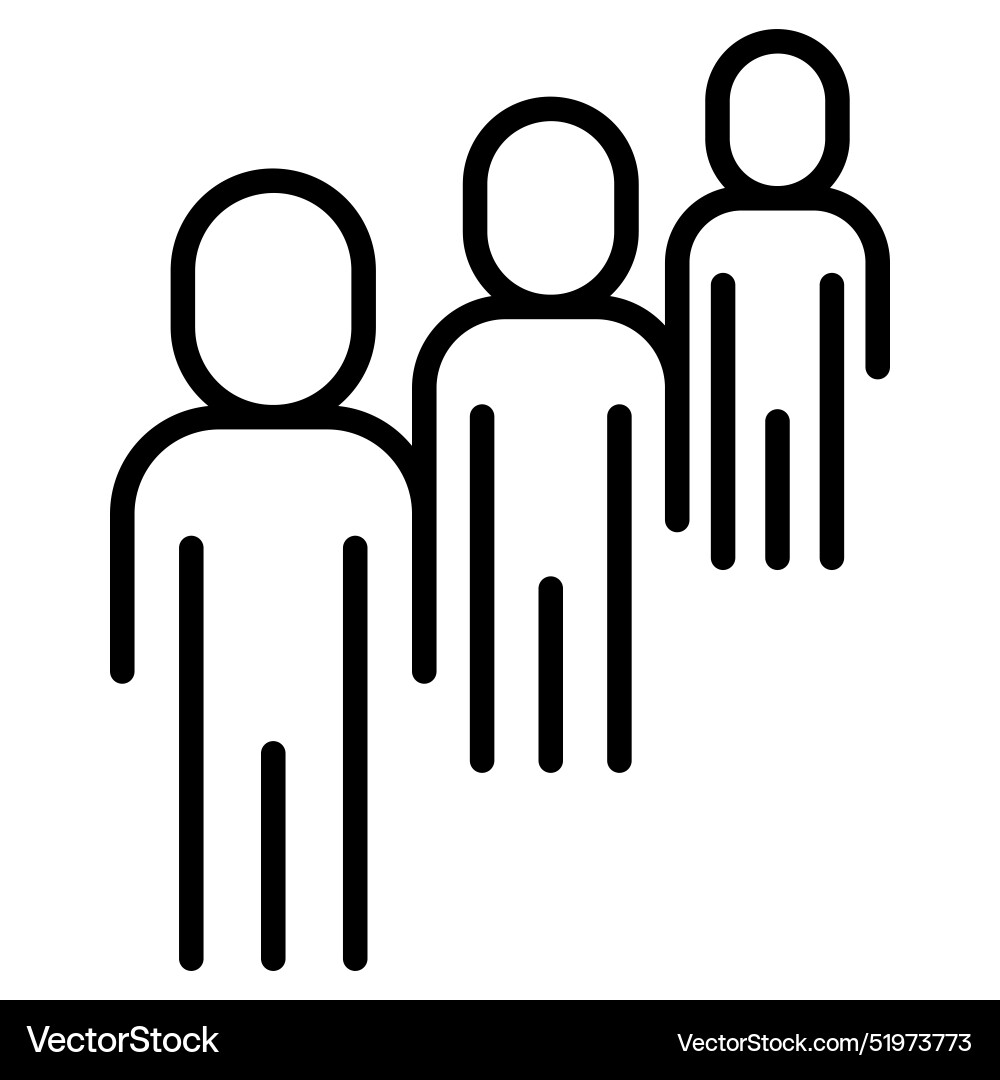 People icon in thin line style graphic design Vector Image