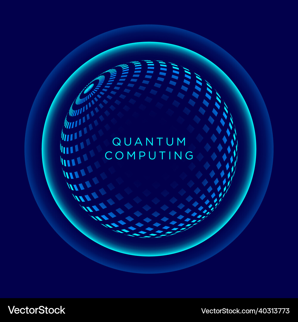 Quantum computing concept Royalty Free Vector Image