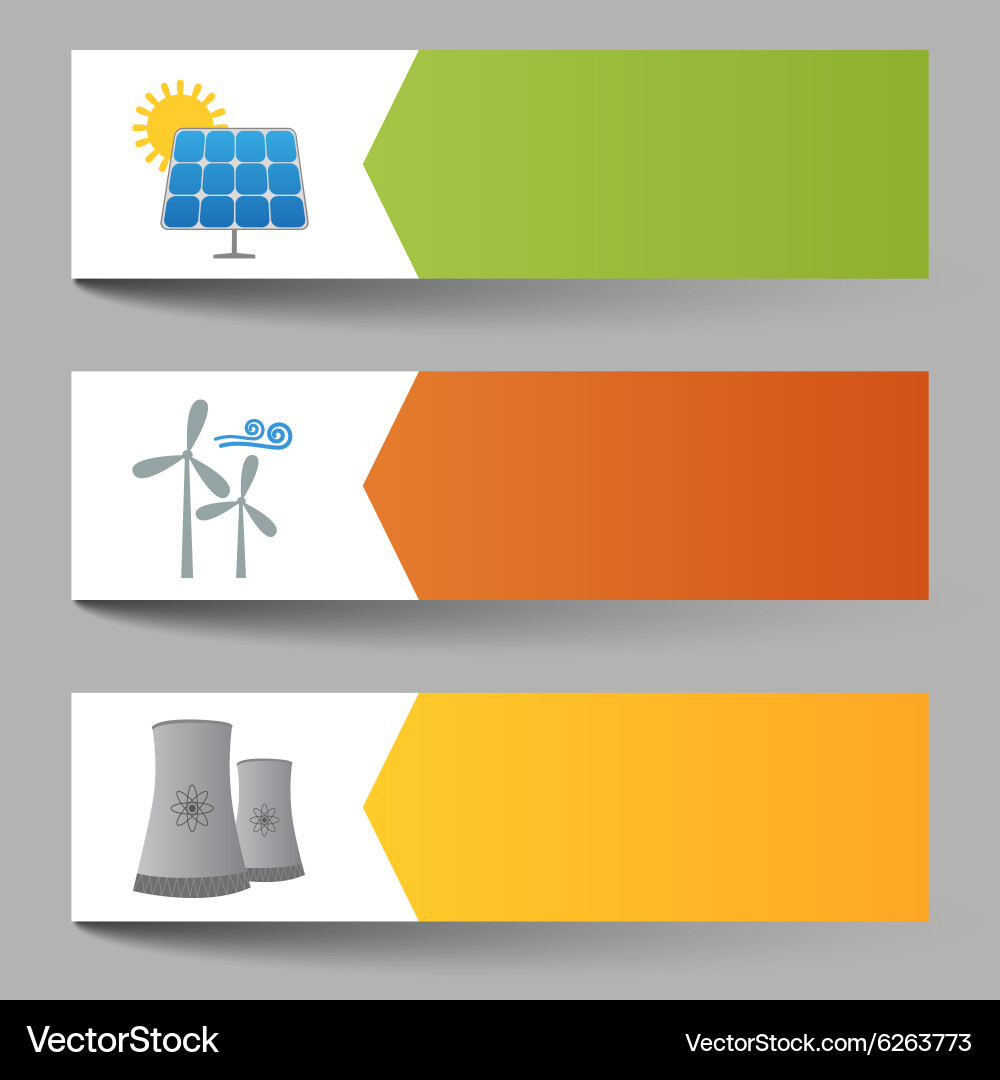 Renewable Energy Banners Royalty Free Vector Image