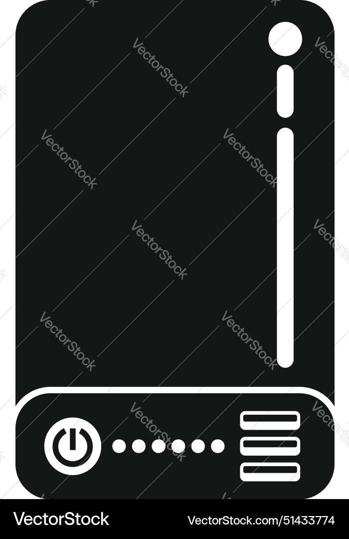 A black desktop computer Royalty Free Vector Image