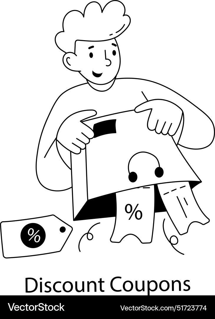 Discount coupons Royalty Free Vector Image - VectorStock