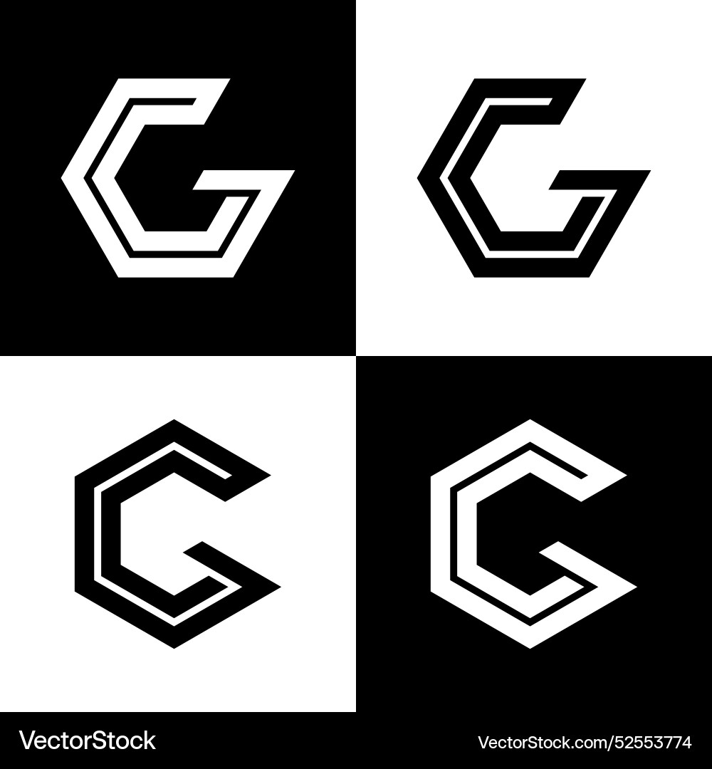 Letter g creative logo design Royalty Free Vector Image