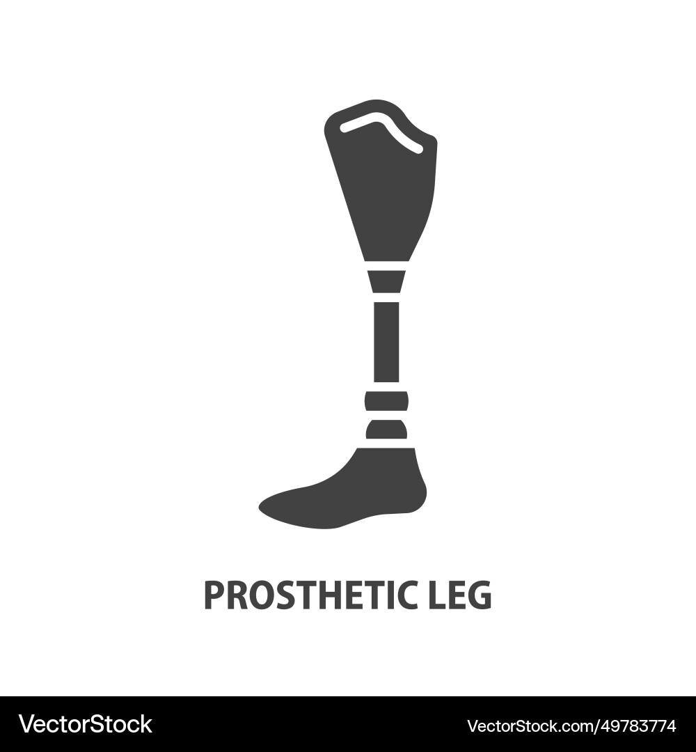 Prosthetic leg glyph icon modern exoskeleton Vector Image