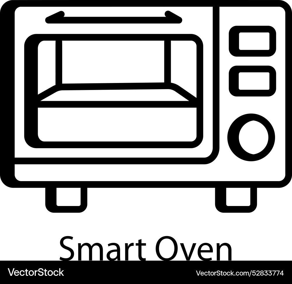 Smart oven Royalty Free Vector Image - VectorStock