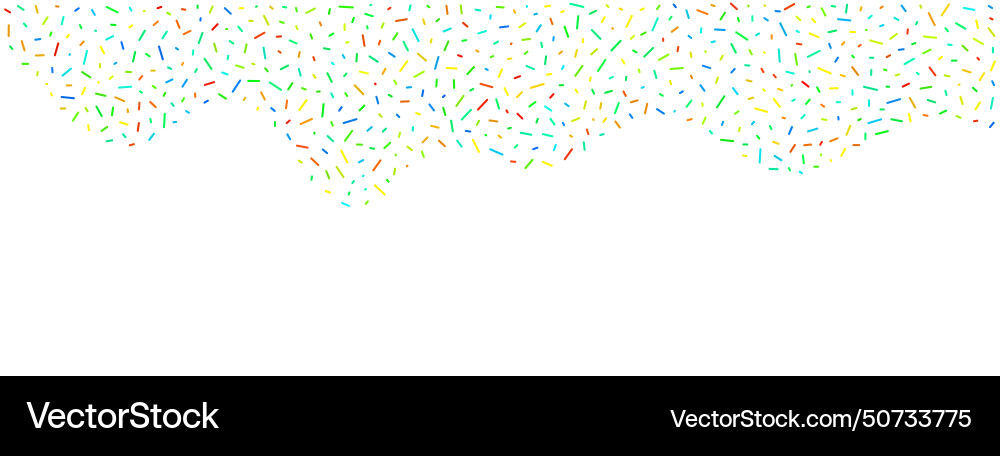 Border with colorful sprinkles glaze for donut Vector Image