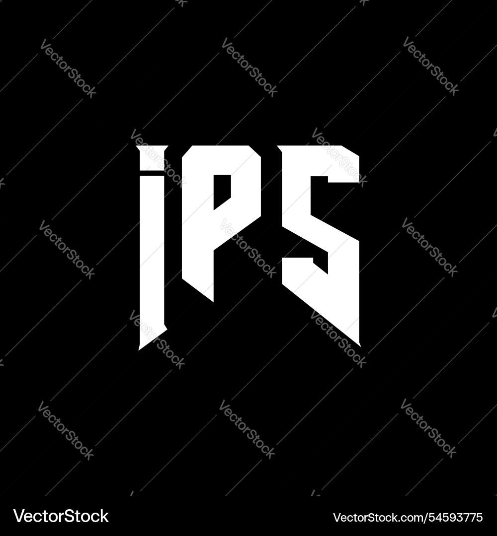 Ips letter logo design for technology company Vector Image