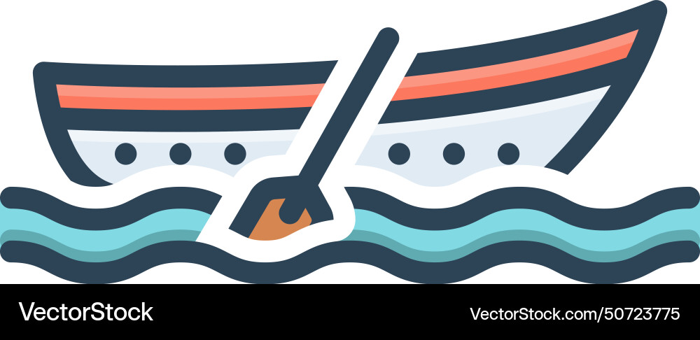 Rowing boat Royalty Free Vector Image - VectorStock
