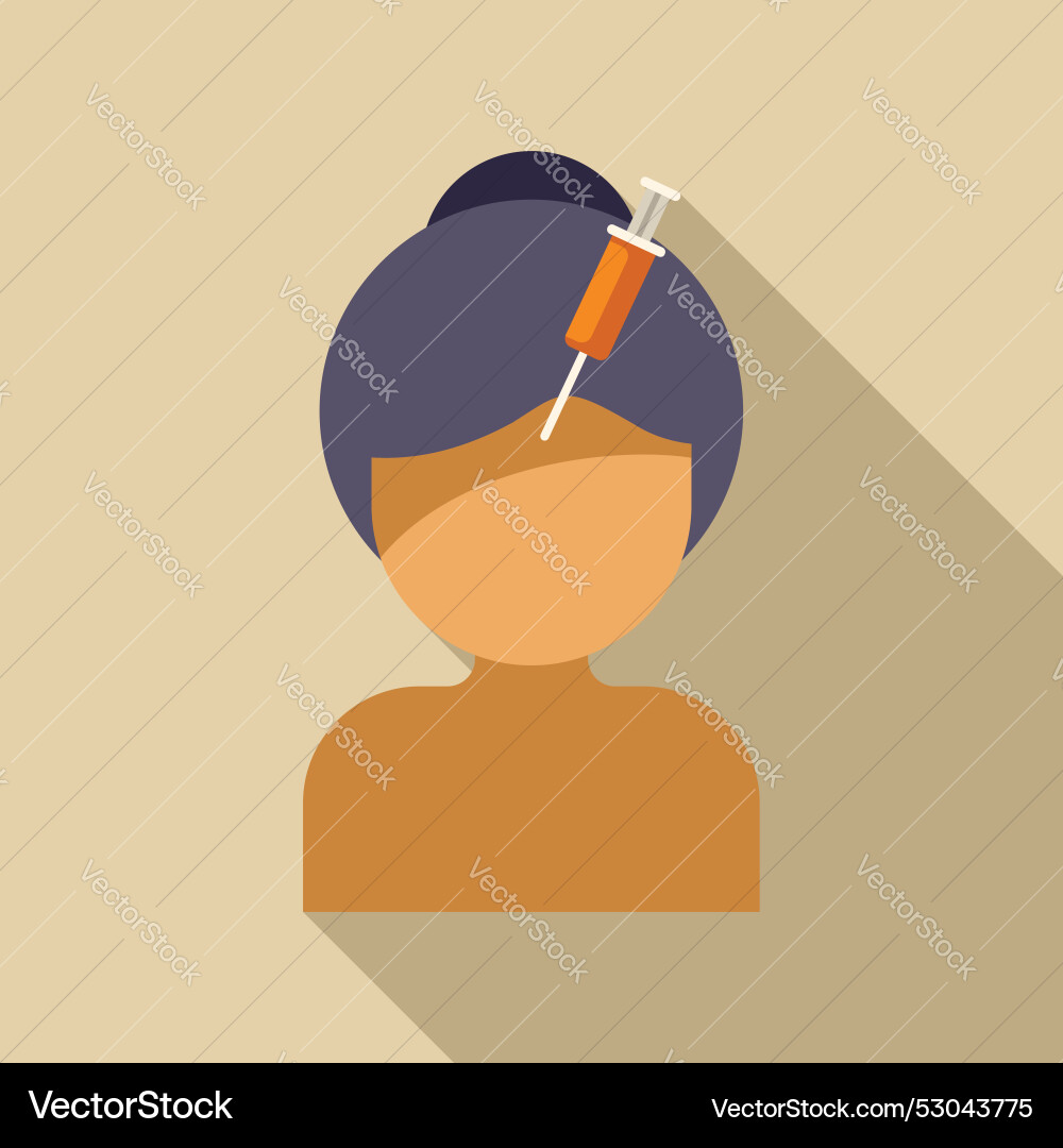 Woman receiving botulinum toxin injection Vector Image