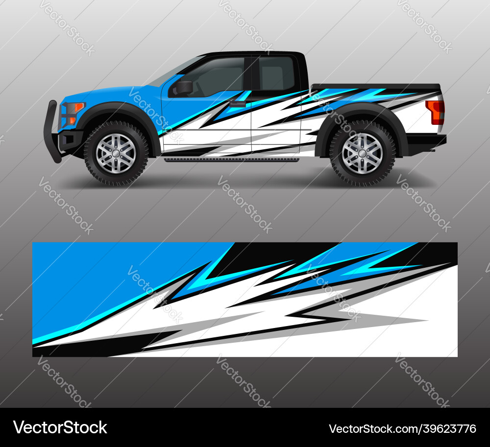 Abstract modern graphic design for truck Vector Image