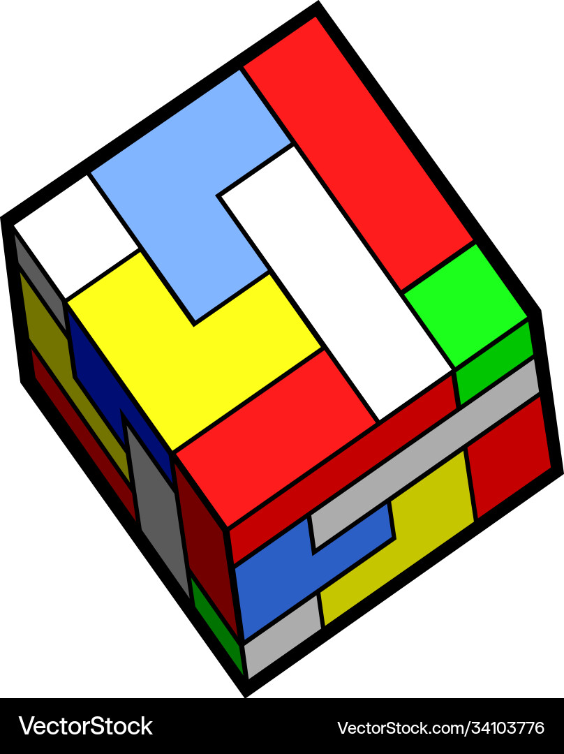 Color cube Royalty Free Vector Image - VectorStock