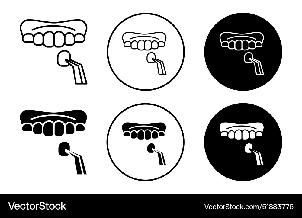 Dental veneer icon Royalty Free Vector Image - VectorStock