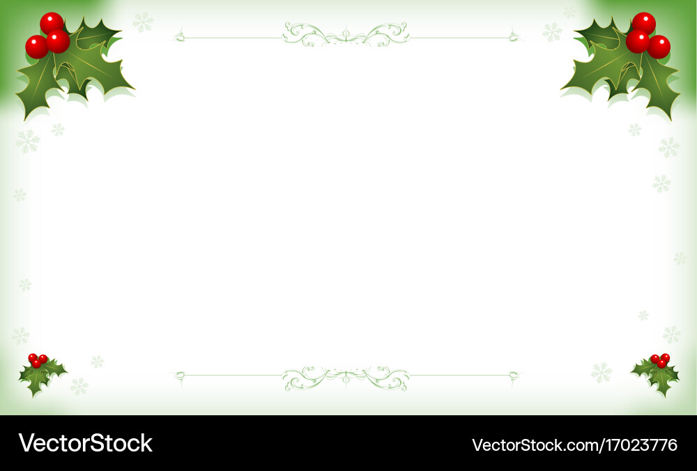 Holly background Royalty Free Vector Image - VectorStock