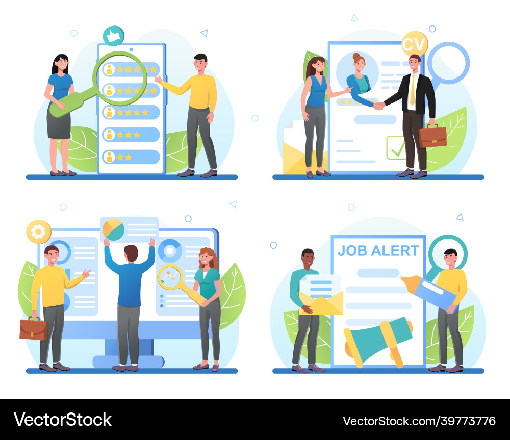 Human resources in company Royalty Free Vector Image