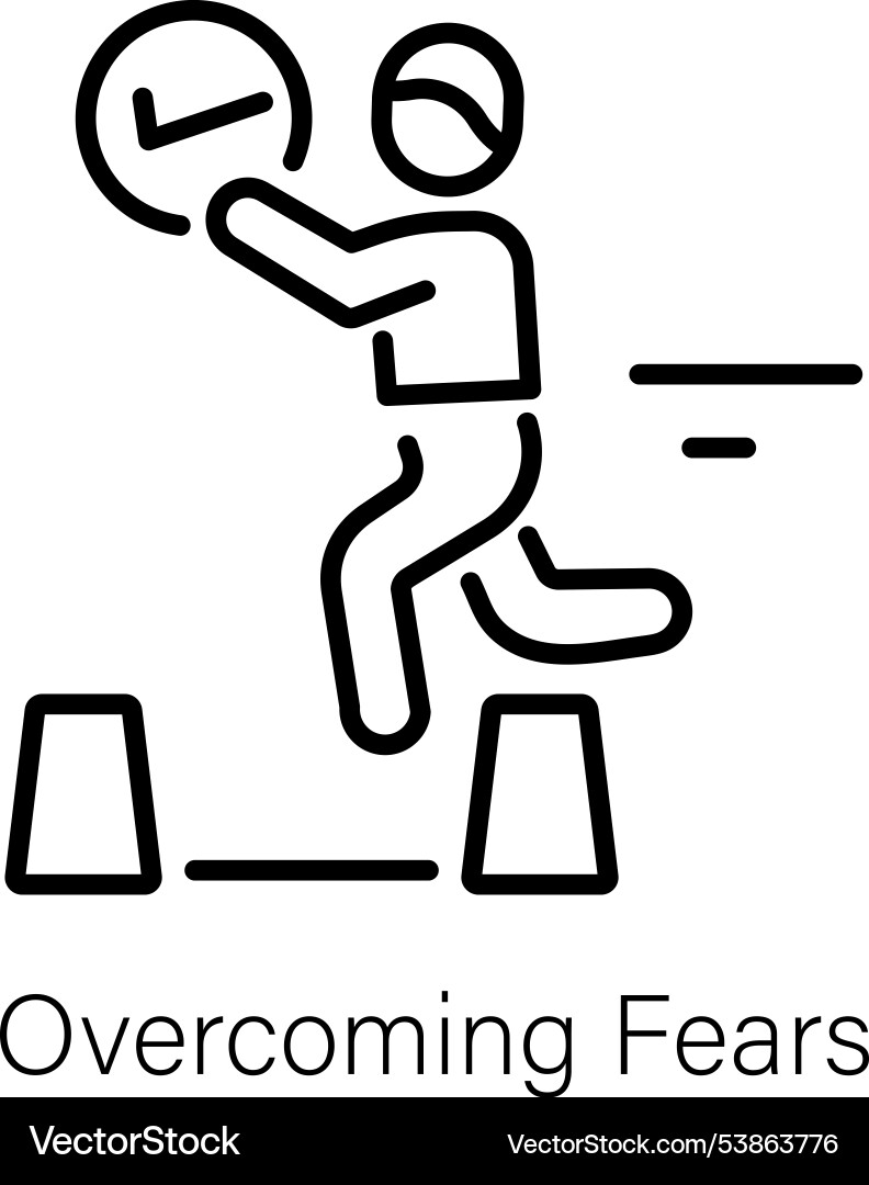 Overcoming fears Royalty Free Vector Image - VectorStock