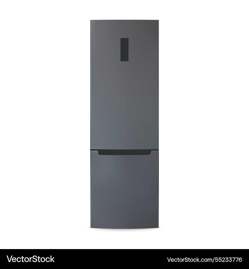 Sleek black refrigerator with modern design Vector Image