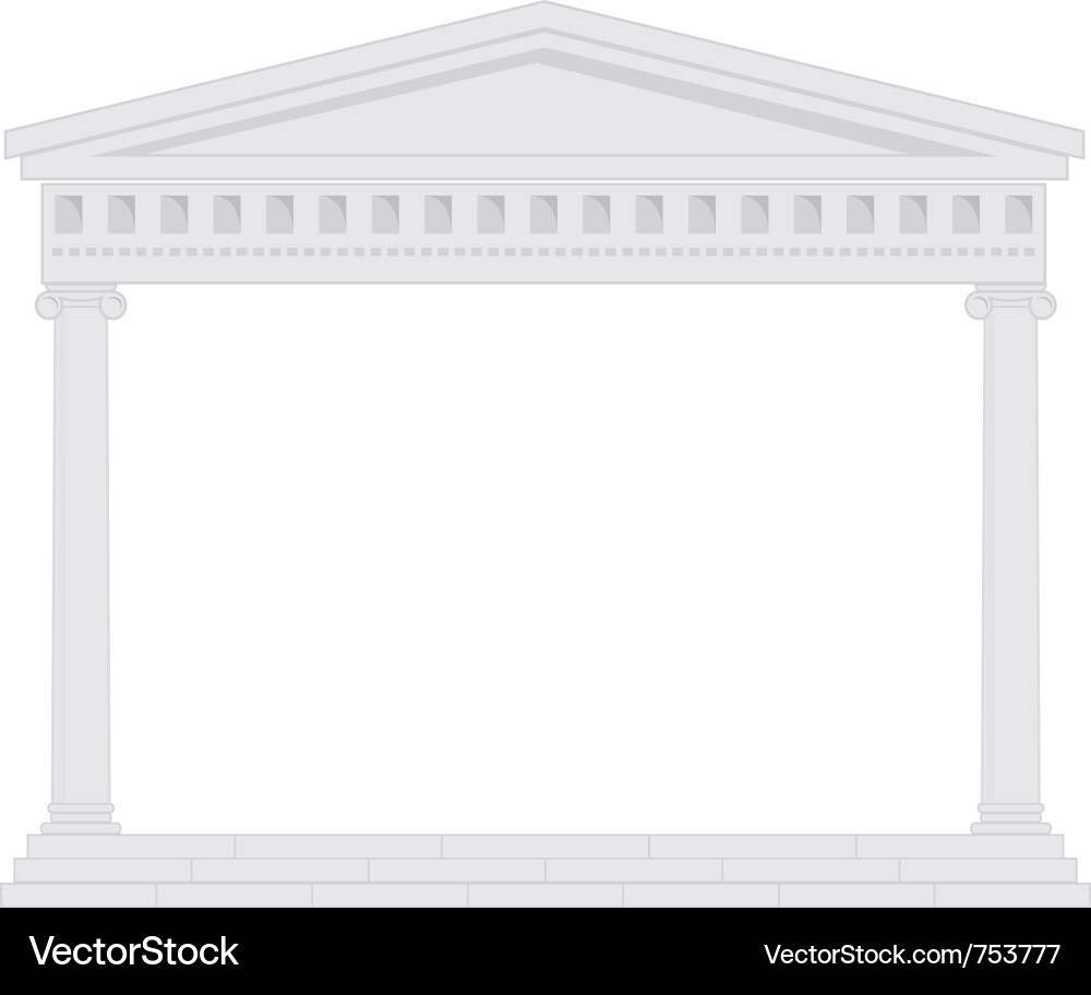 Ancient temple Royalty Free Vector Image - VectorStock
