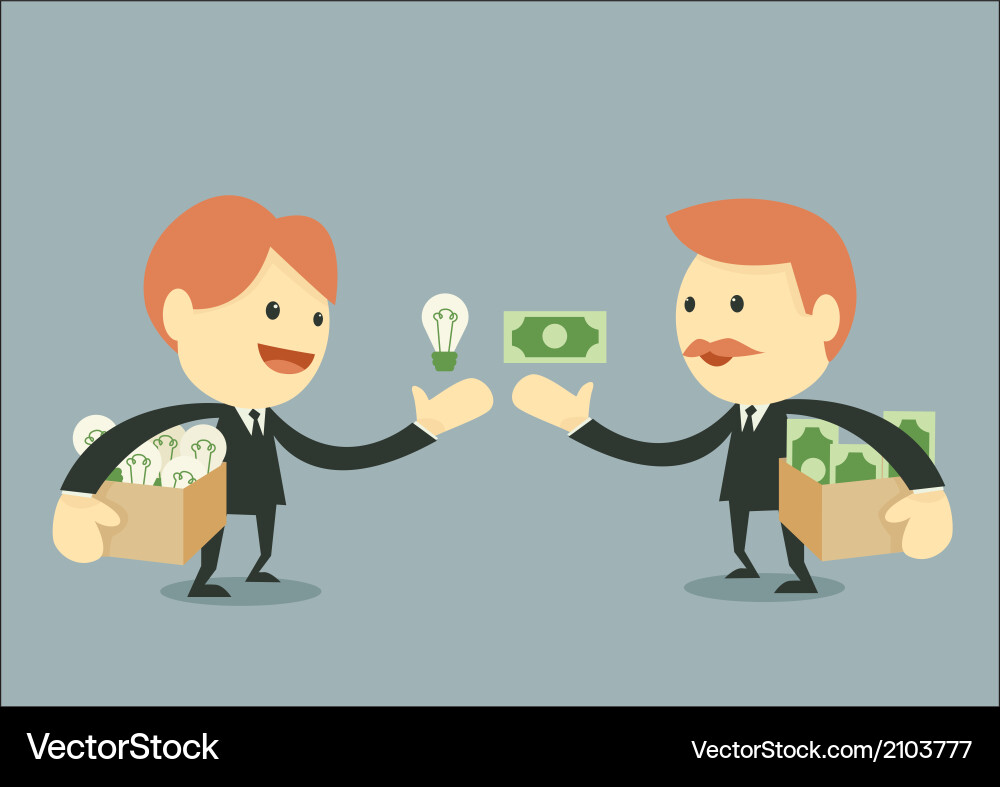 Businessman trading Royalty Free Vector Image - VectorStock