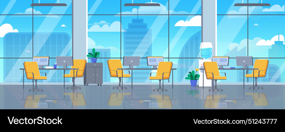 Daily office scene Royalty Free Vector Image - VectorStock