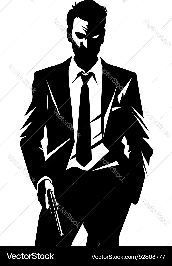 Malevolent menace murderer icon dark descent Vector Image