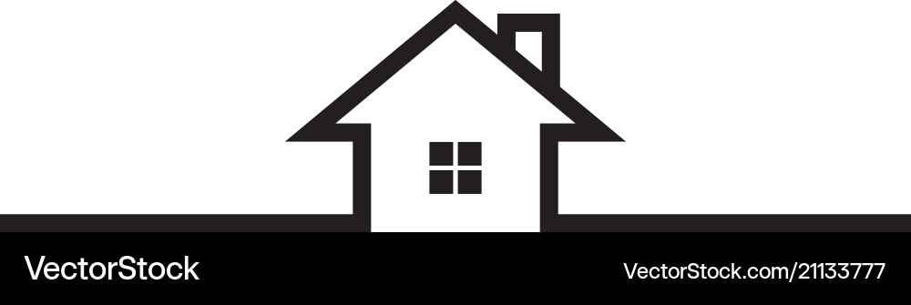 Modern Real Estate House Icon Royalty Free Vector Image