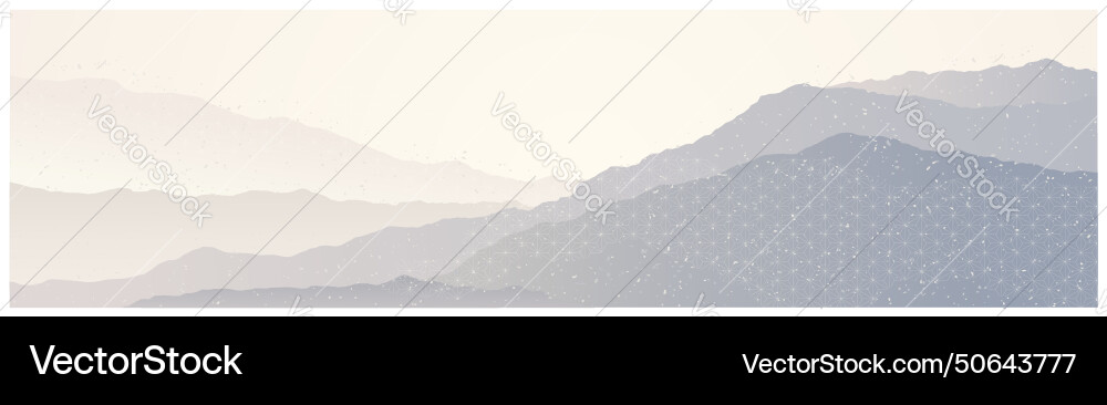 Mountain beautiful panoramic landscape in color Vector Image