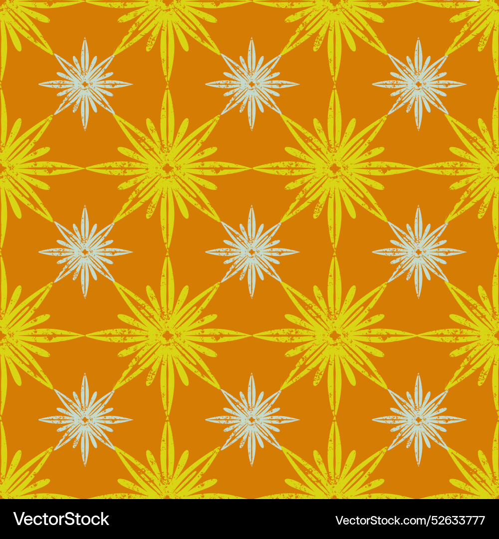 Symmetrical star tile seamless pattern Royalty Free Vector