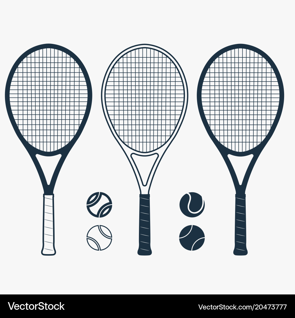 Tennis racket and ball Royalty Free Vector Image