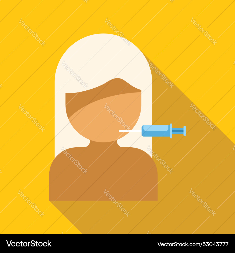 Woman receiving botulinum toxin injection Vector Image