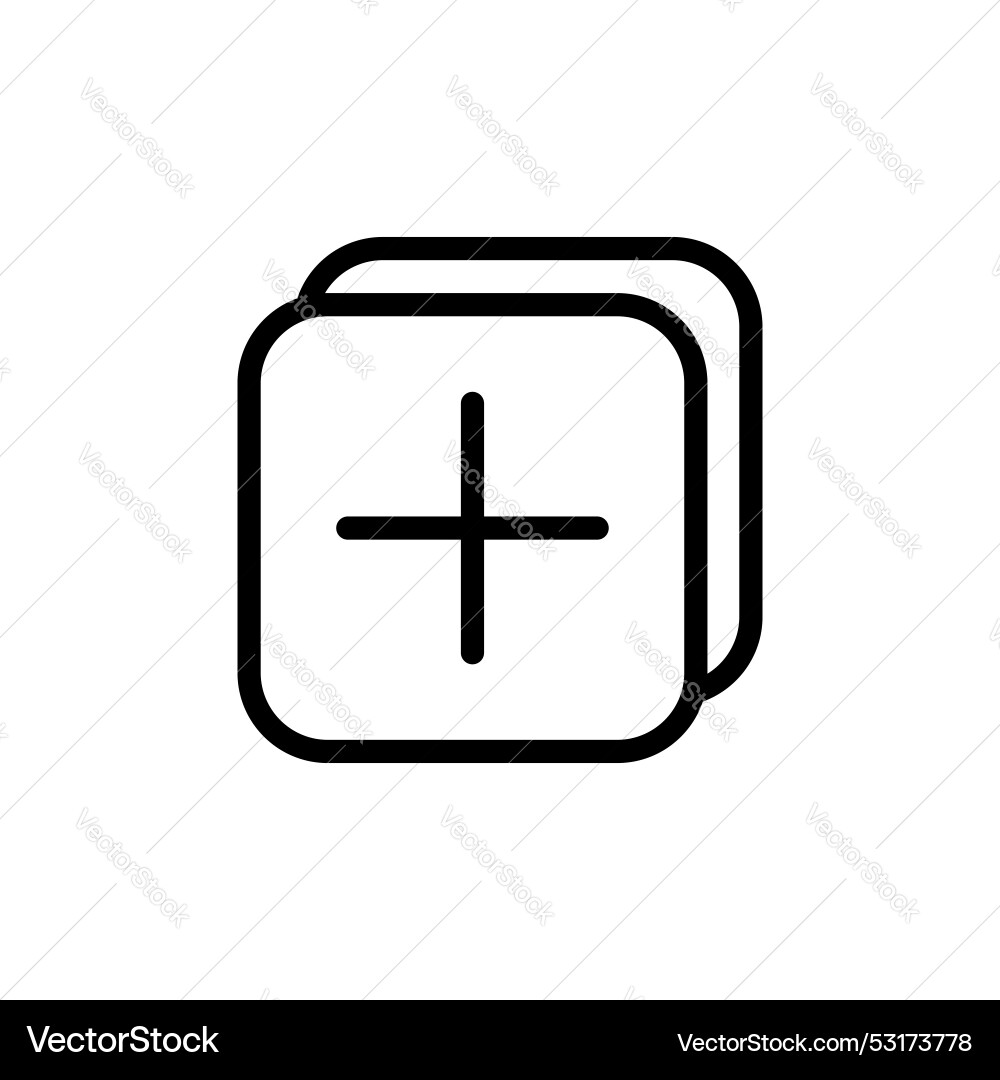 Add apps icon set plus page symbol Royalty Free Vector Image
