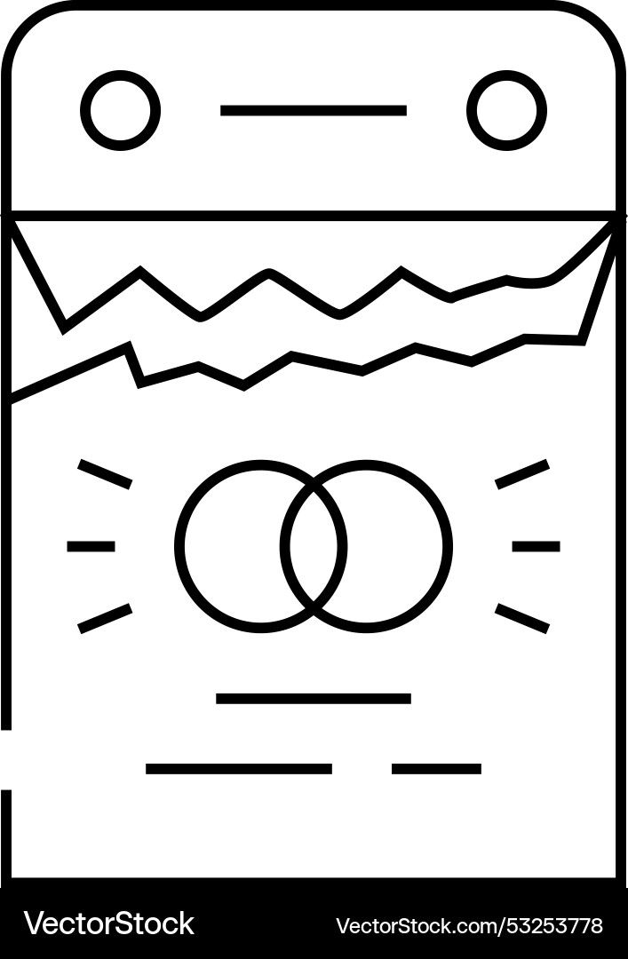 Calendar with wedding date line icon Royalty Free Vector