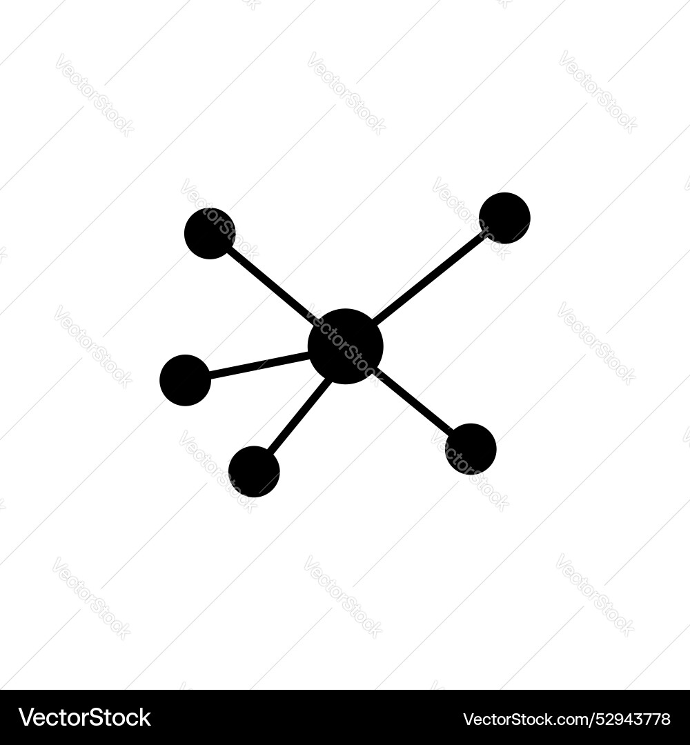 Chart connected icon set distribute network Vector Image