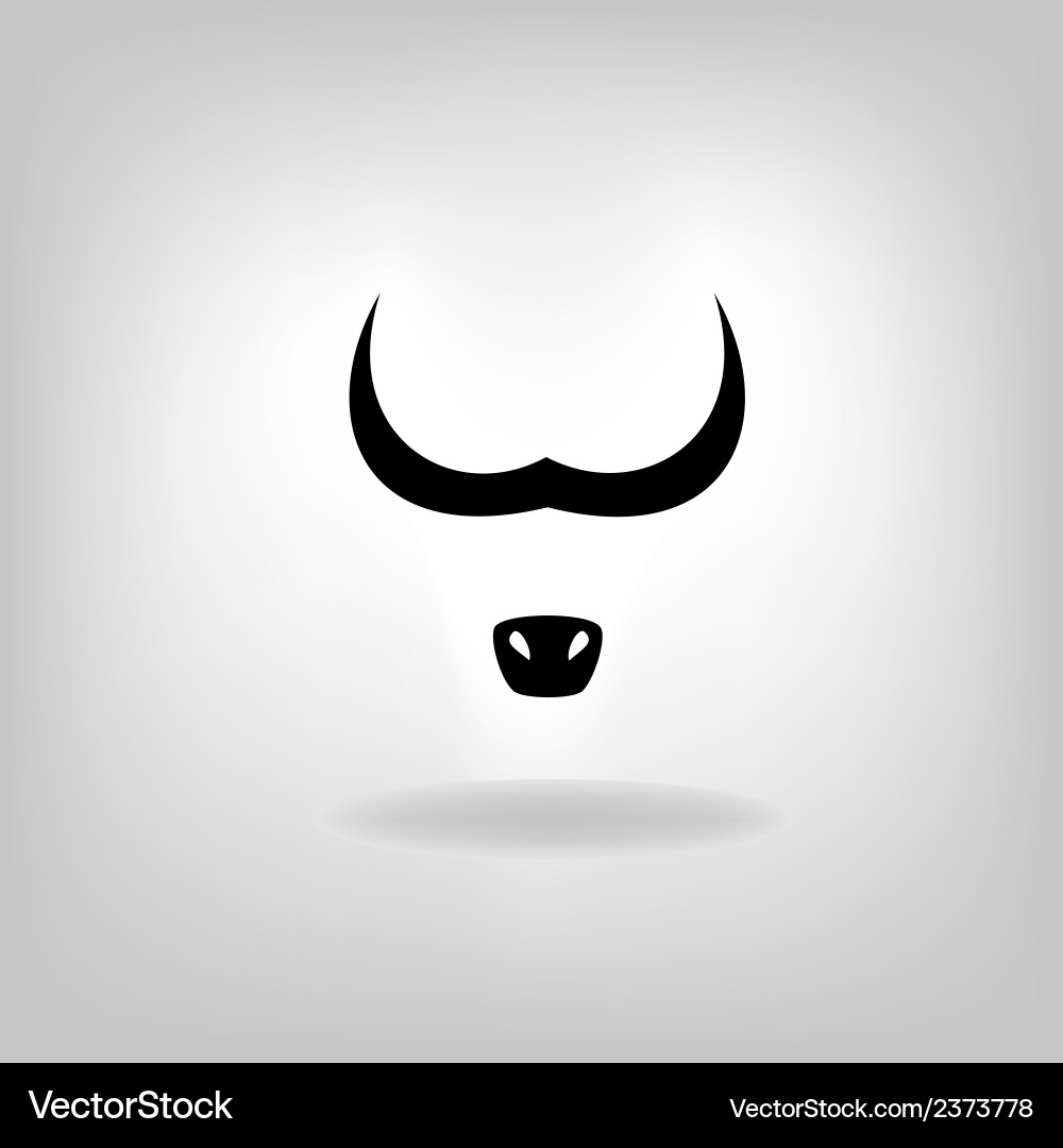 Cow or bull head Royalty Free Vector Image - VectorStock