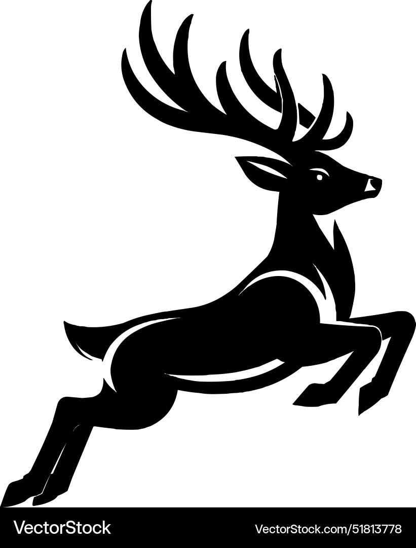 Deer head mascot isolated on white background Vector Image