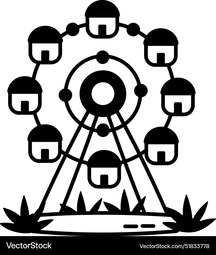 Ferris wheel Royalty Free Vector Image - VectorStock