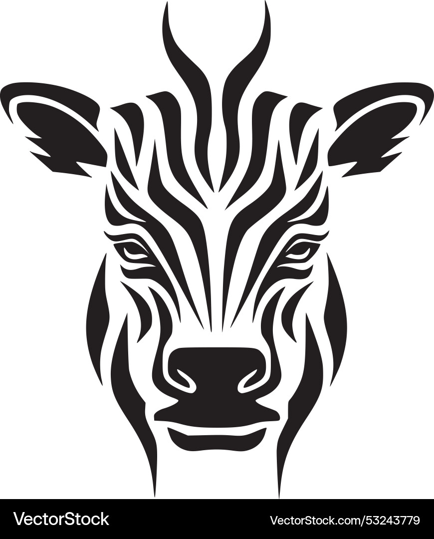 Animal - black and white Royalty Free Vector Image